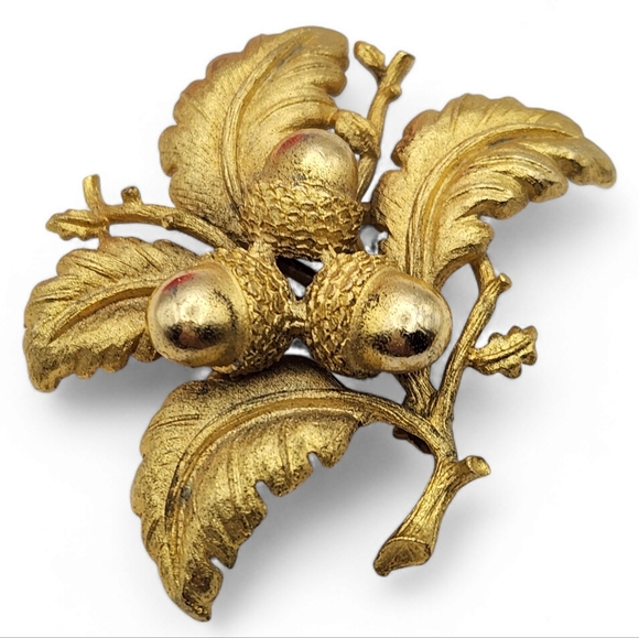 Vintage | Jewelry | Rare Obco Copyright 66 Oak Leaves With Acorns Matte ...